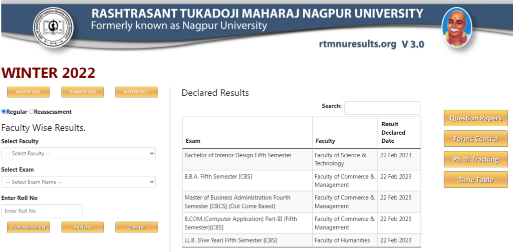 RTMNU BBA BCCA Result 2022