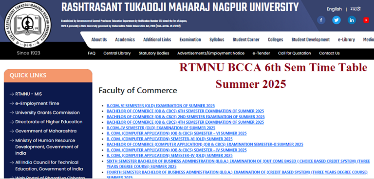 RTMNU Result Winter 2024 BA, BCom, BSc, MA, MCom, MSc, BBA, BCCA, MBA ...